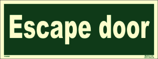 (MES) Means of Escape Signs :: Escape door114343 - Products :: Safety ...