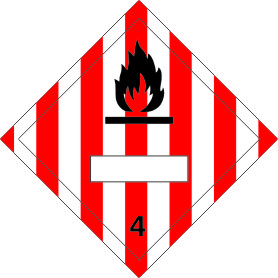 IMDG International Maritime Dangerous Goods Signs :: Class 4.1 ...