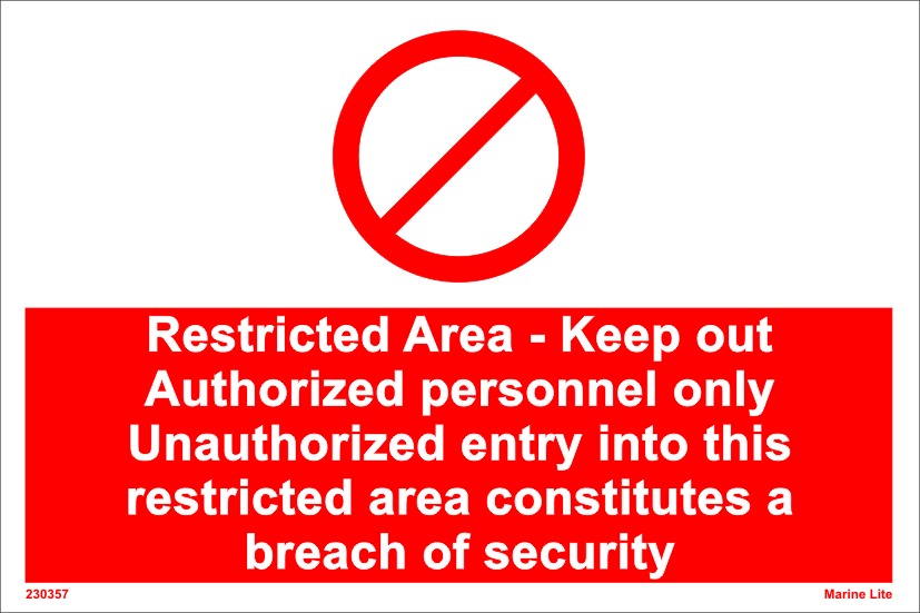 ISPS Code Signs :: Restricted area keep out230357 - Products :: Safety ...