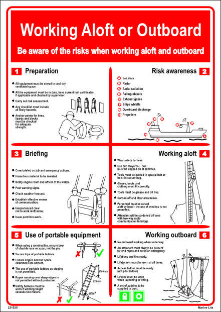 Training & Safety Posters & Booklets :: Training & Safety Posters :: Working aloft or ...