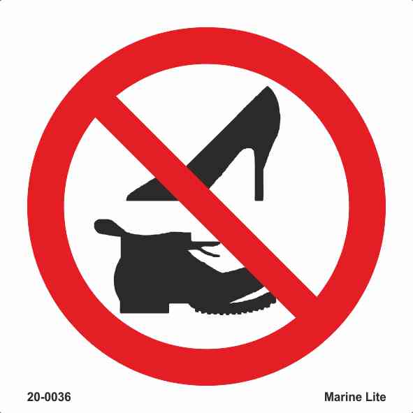 (PSS) Prohibition Signs :: No Shoes20-0036 - Products :: Safety Signs ...