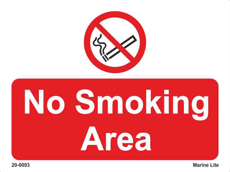 Vsafety Designated Smoking Area Prohibition Sign Landscape 400mm X