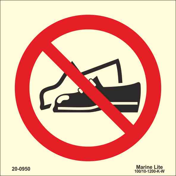 (PSS) Prohibition Signs :: No Shoes Allowed 20-0950 - Products ...