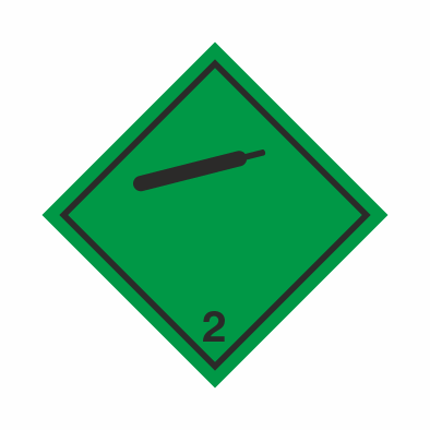 IMDG Signs : Class 2.2 Non-Flammable Compressed Gas 172208