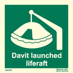 Lifesaving Signs :: Davit Launched Liferaft 104103 LSS004
