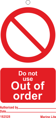 Tie Tags :: Out of order182528 - Products :: Safety Signs & Posters