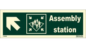 (MES) Means of Escape Signs :: Assembly station plus symbol plus arrow ...