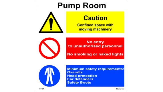 Combination Signs :: Pump room 173137 - Products :: Safety Signs & Posters