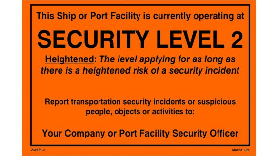 ISPS Code Signs :: Security level 2 230181 (2) - Products :: Safety ...