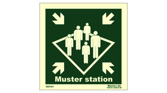 (MES) Means of Escape Signs:: Muster Station 104141 MES001