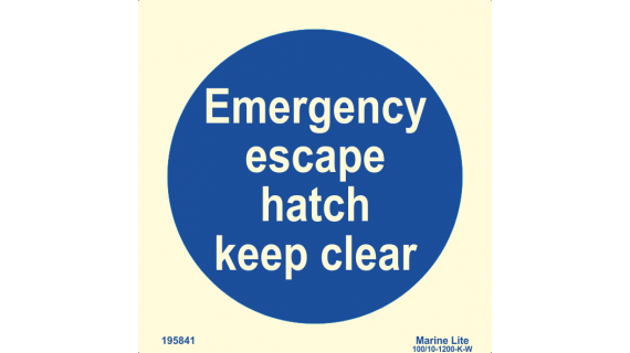 (MSS) Mandatory Action Signs :: Emergency Escape Hatch - Keep Clear 195841