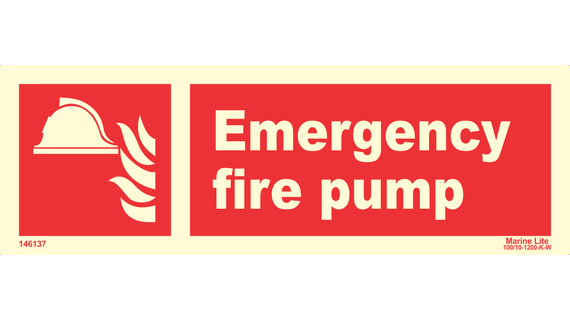 (FES) Fire-Fighting Equipment Signs :: Emergency Fire Pump 146137